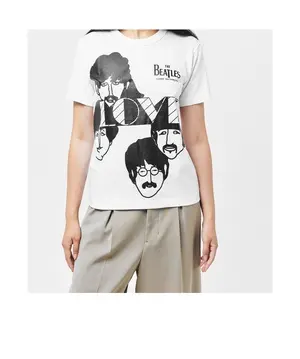 Play Comme Des Garcon Beatles Print Regular Fit T-shirt