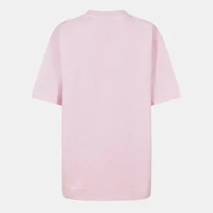 GANNI Logo Embroidered Heart T-shirt - Pink