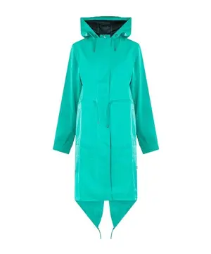 Rains Long-sleeved Parka With Hood - Blue