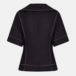 GANNI Wrap Blouse With Drawstring