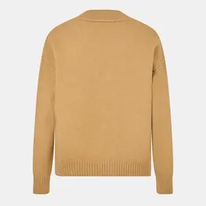 AMI Paris Knitted Cardigan With Logo Detail