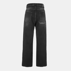 Balenciaga Bal Distress Wide Leg Jeans