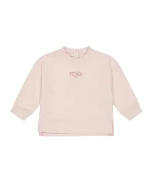 Fendi Logo Crewneck Sweatshirt - Nude