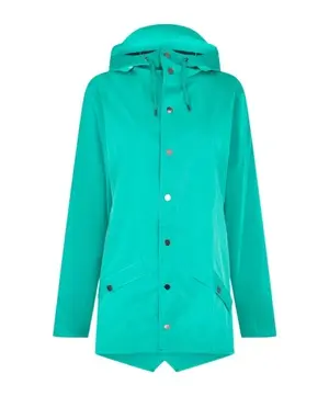 Rains Long-sleeved Hooded Jacket With Drawstring And Back Vent - Element