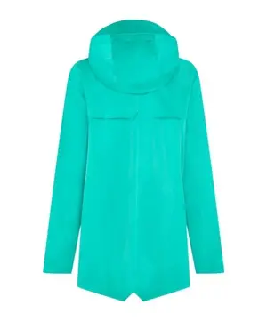 Rains Long-sleeved Hooded Jacket With Drawstring And Back Vent