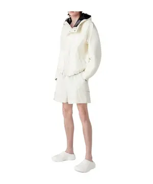 Emporio Armani Cropped Hooded Windbreaker