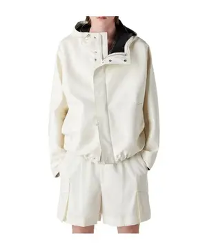 Emporio Armani Cropped Hooded Windbreaker
