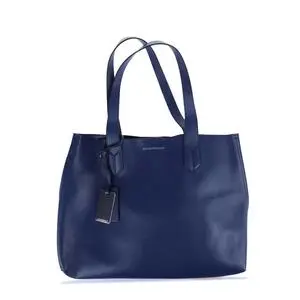 Emporio Armani Leather Shopper Tote Bag