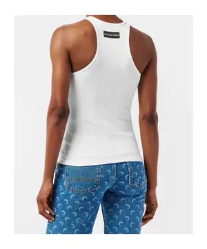 MARINE SERRE Ribbed Logo Vest