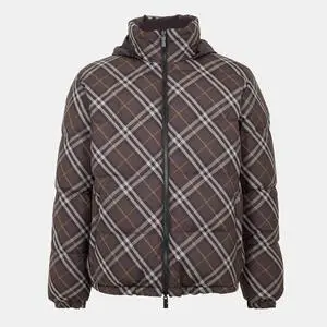 Burberry Down Jacket With Classic Check Pattern