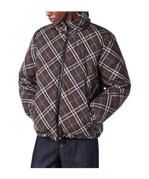 Burberry Down Jacket With Classic Check Pattern