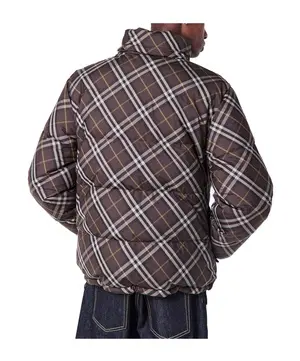 Burberry Down Jacket With Classic Check Pattern