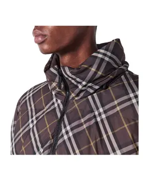 Burberry Down Jacket With Classic Check Pattern