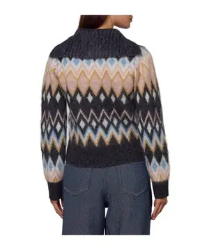 GANNI Zip-up Knit Jacket With Fair Isle Pattern