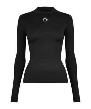 MARINE SERRE Moon Detail Long Sleeve T-shirt