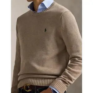 Polo Ralph Lauren Crew Neck Knit Sweater With Embroidered Pony Logo