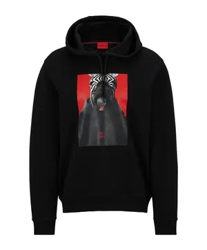 Hugo Boss Fleece Fabric Hoodie - Black