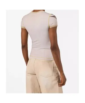 DIESEL® Crew Neck Printed Short Sleeve T-shirt - Nude
