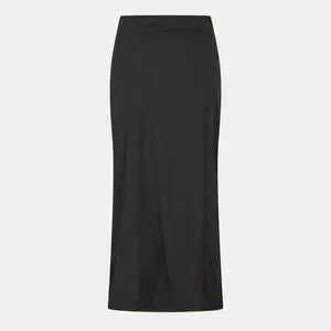GANNI Solid Color Minimalist Fashion Midi Skirt
