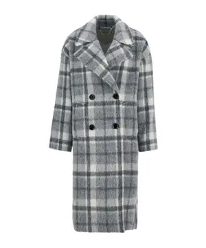 Barbour Double-breasted Plaid Coat