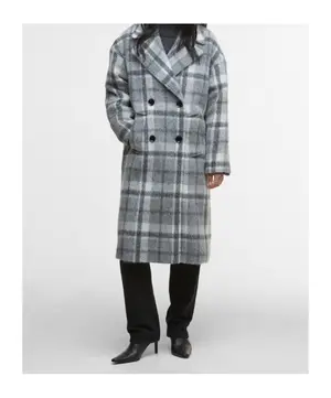 Barbour Double-breasted Plaid Coat