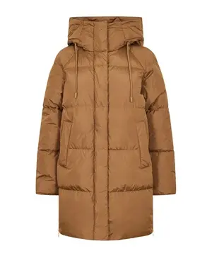 Max Mara Quilted Puffer Jacket With Hood - Brown
