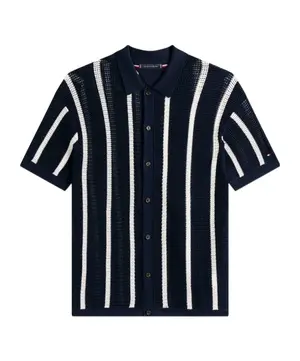 Tommy Hilfiger Vertical Stripe Short-sleeve Patterned Shirt
