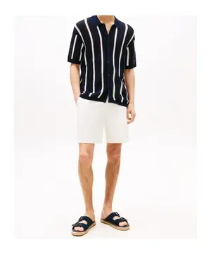 Tommy Hilfiger Vertical Stripe Short-sleeve Patterned Shirt