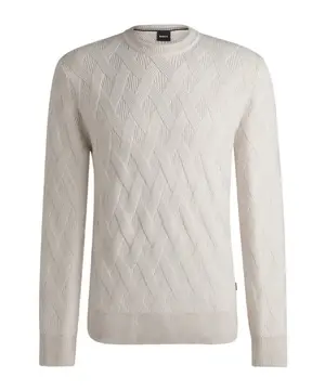 Hugo Boss H-elfredo 10265530 01 Knitted Top - White