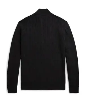 Polo Ralph Lauren Full-zip Knitted Jacket With Stand Collar