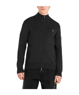 Polo Ralph Lauren Full-zip Knitted Jacket With Stand Collar