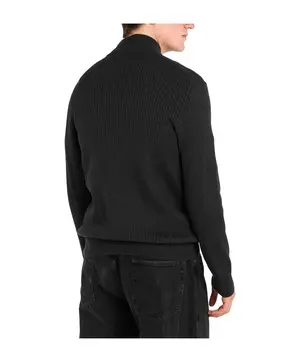 Polo Ralph Lauren Full-zip Knitted Jacket With Stand Collar