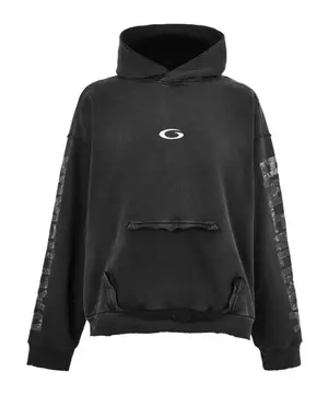 Balenciaga Bal Tape Hoodie - Black
