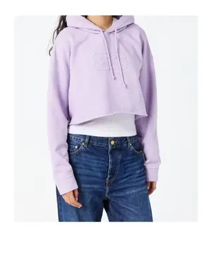GANNI Cropped Logo Hoodie