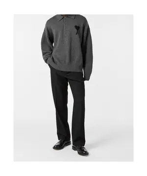 AMI Paris Long-sleeved Knitwear - Black