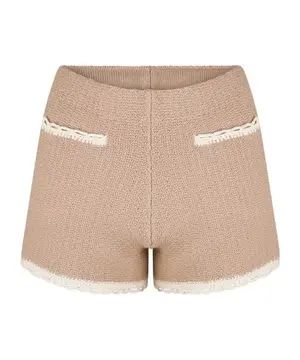 Posse Color-blocked Trim Shorts - Taupe