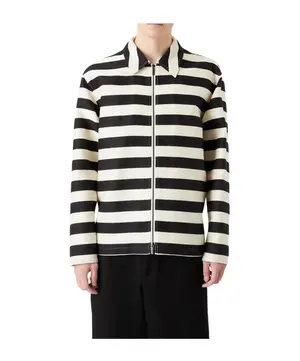 Emporio Armani Collared Zip-front Overshirt