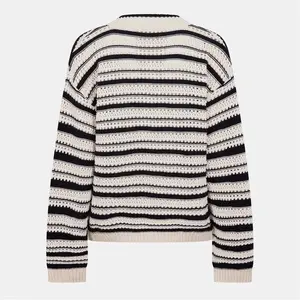GANNI Striped Long Sleeve Knitwear