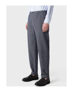 Emporio Armani Textured Woven Cropped Trousers