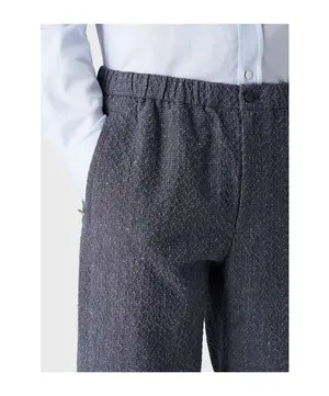 Emporio Armani Textured Woven Cropped Trousers