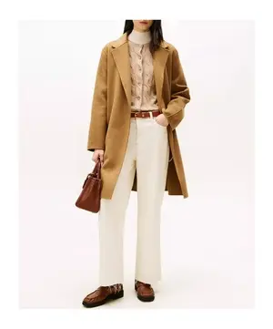 Tommy Hilfiger Belted Overcoat - Nude