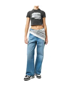 Off-White Cropped Crewneck T-shirt
