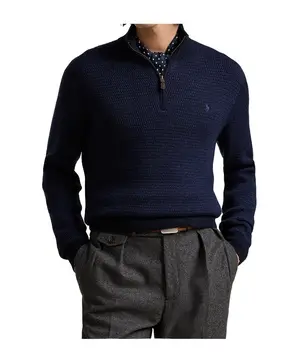 Polo Ralph Lauren Half-zip Textured Knit Sweater