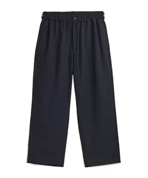 Y3 Comfy Split Hem Fleece Sports Sweatpants - Black