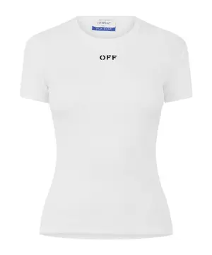 Off-White Stamp Rib Baby Tee - White