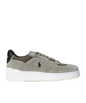 Polo Ralph Lauren Grey Suede Low Top Sneakers - Gray