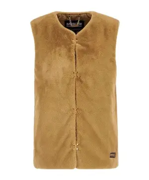 Barbour Sleeveless Fur Vest - Brown