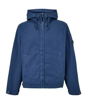 C.P. COMPANY Garment Dyed Zip-up Jacket With Hood