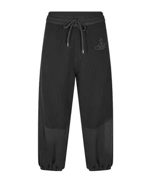 VIVIENNE WESTWOOD Fleece-lined Cuffed Jogger Sports Pants - Black