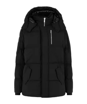 Moose Knuckles Solid Color Down Jacket - Black